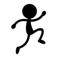 OvO Game Character Jump Silhouette - Pinshape